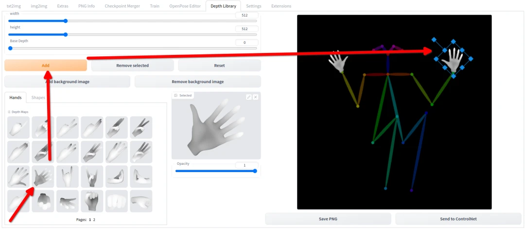 Depth map library and poser 給Stable Diffusion WebUI加入手部模型 · Ivon的部落格